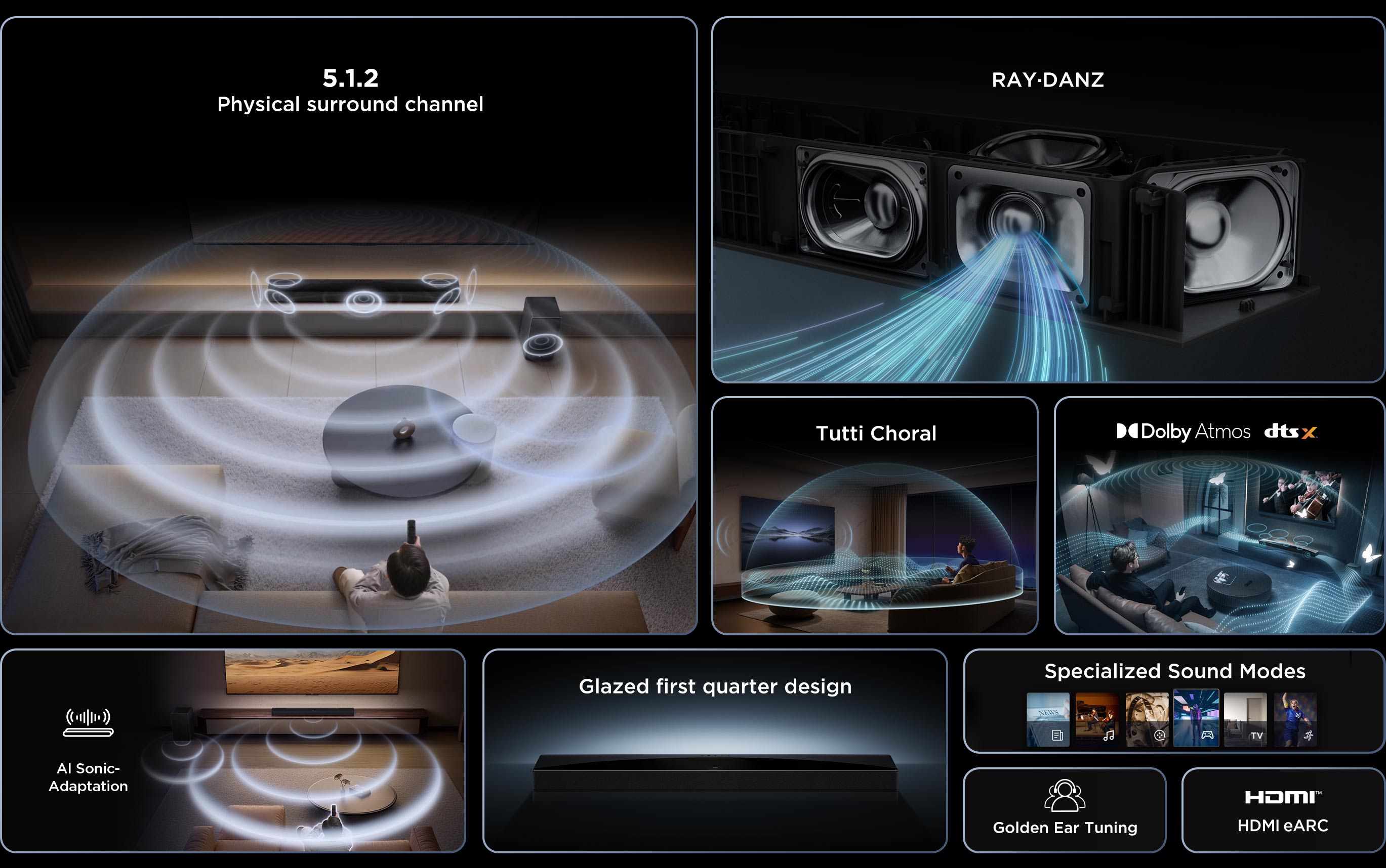 TCL Q75H 5.1.2ch Sub-flagship Home Theater Soundbar | TCL Global