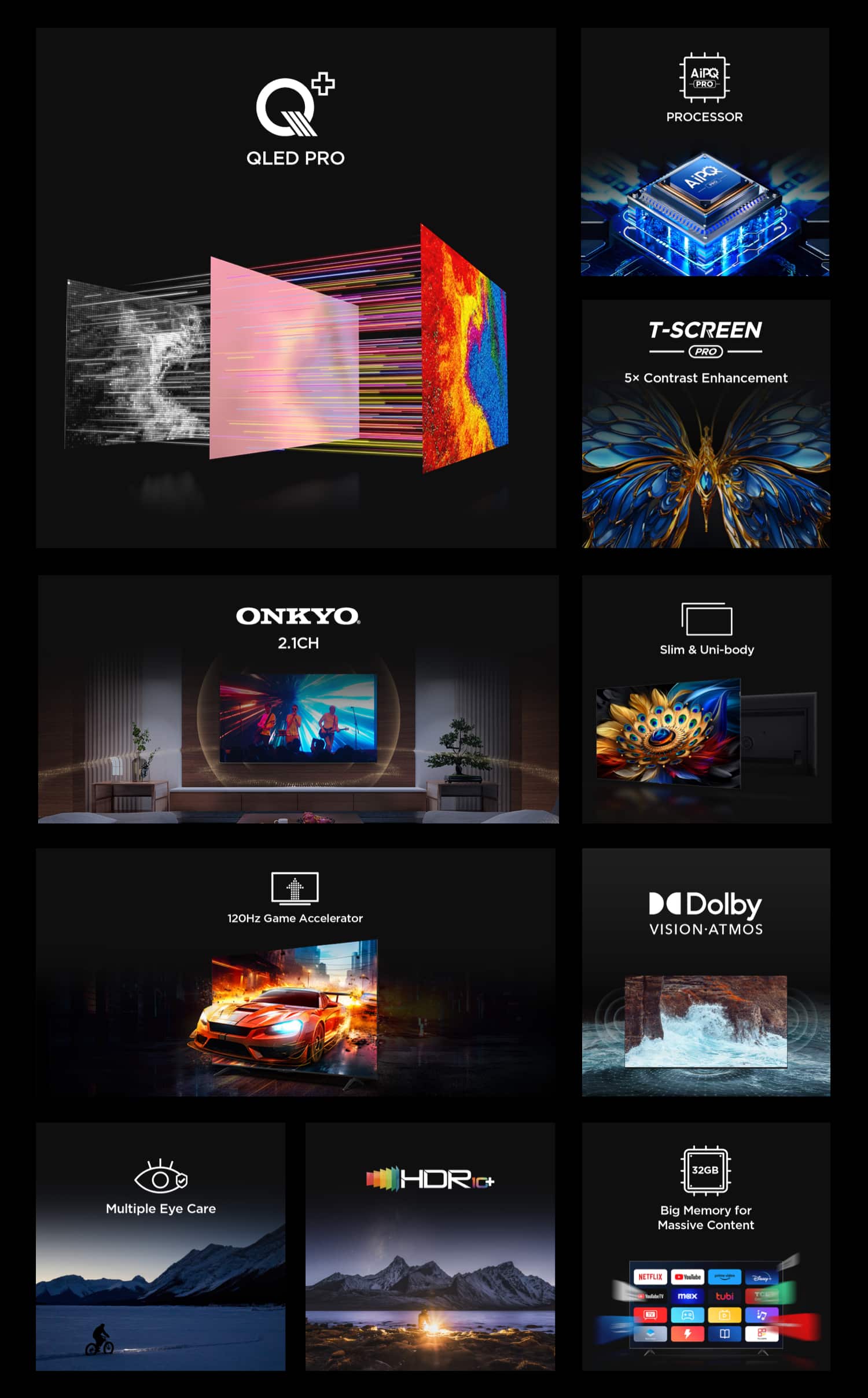 TCL 75 นิ้ว รุ่น 75C655 QLED PRO 120Hz T-SCREEN PRO Dolby Vision Atmos ...