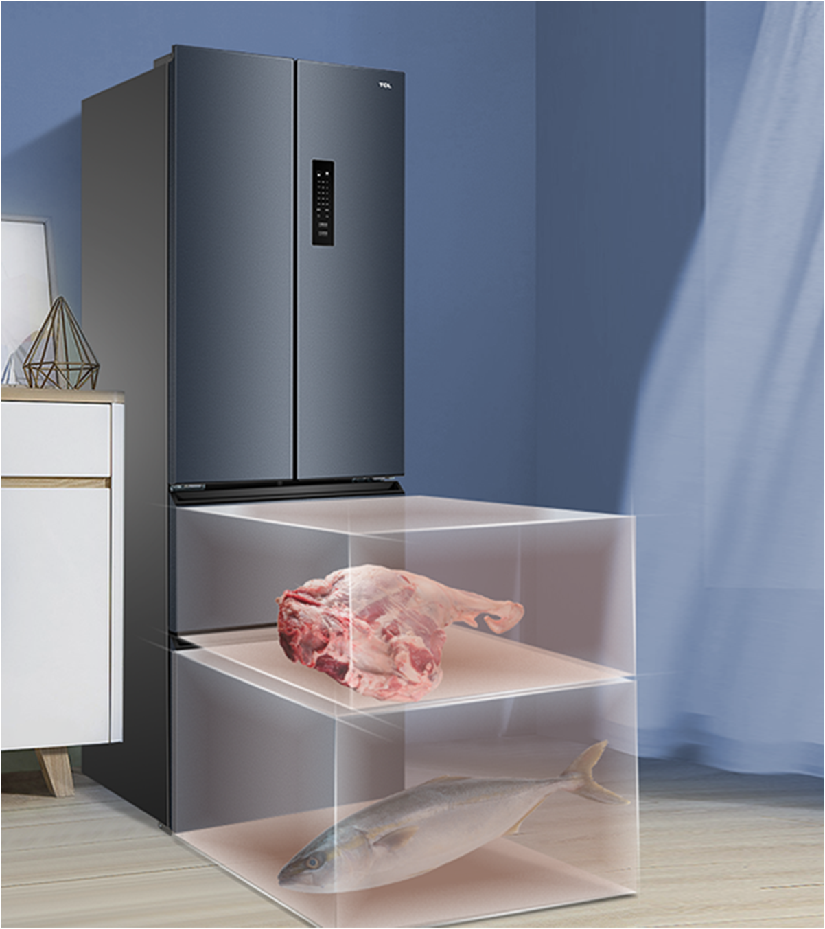 TCL法式四门冰箱-BCD-320CWP商用冰箱 | TCL官网