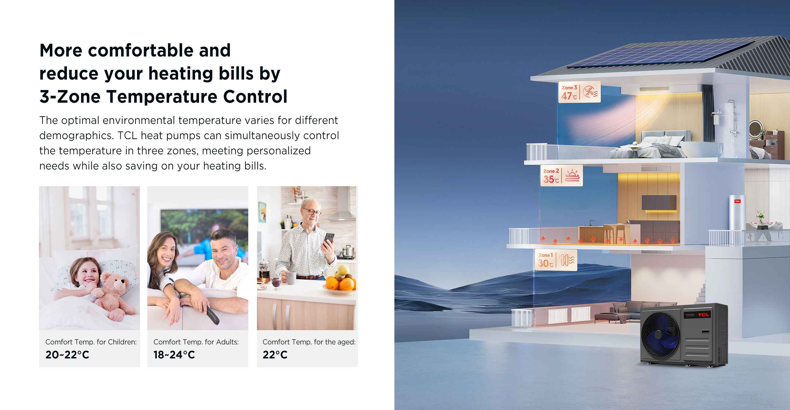 TCL R32 Tri-thermal ATW Heat Pump Monobloc | TCL Europe