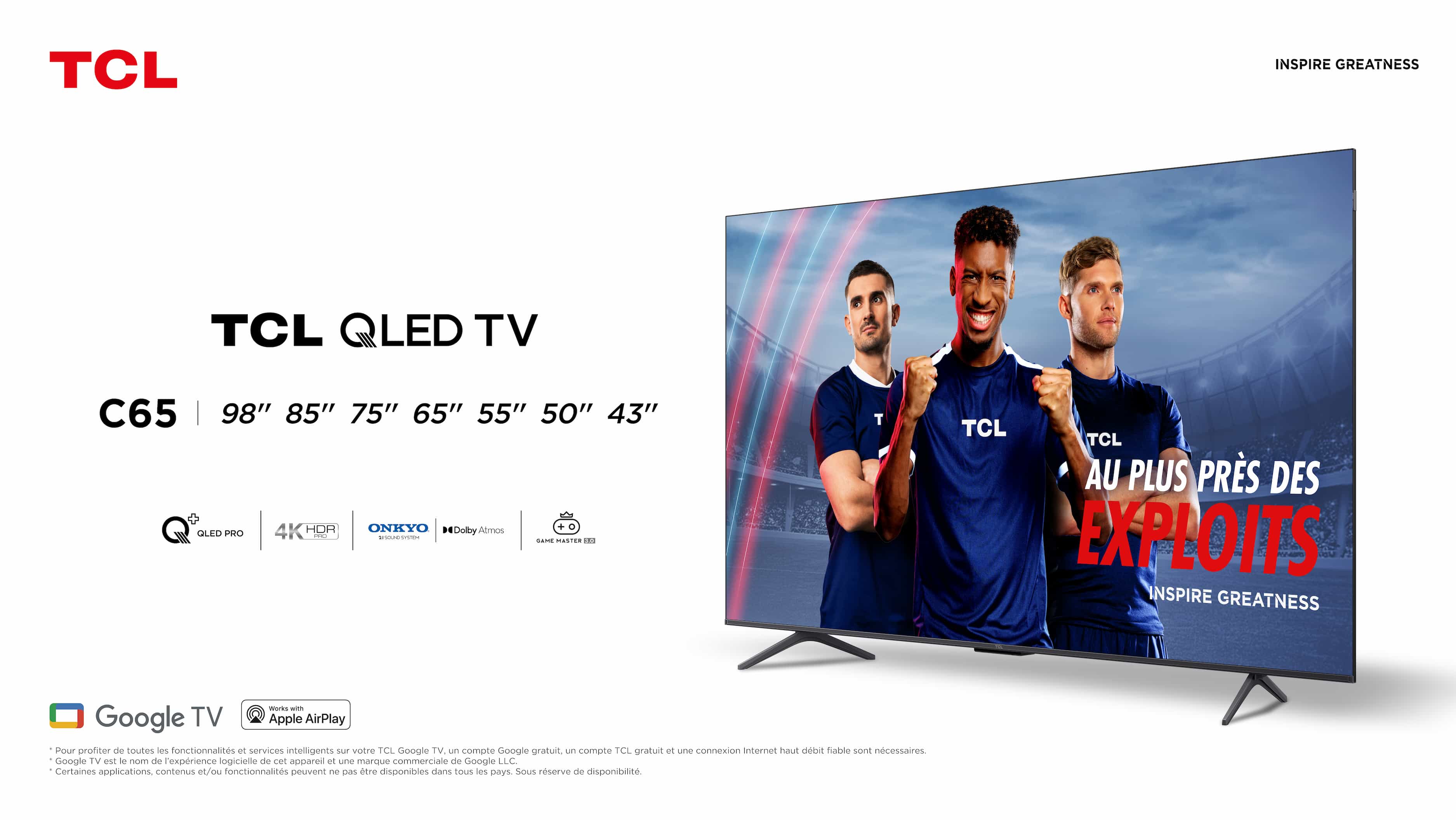 TCL 85C655 4K QLED PRO Google TV 85 Pouces Prix Maroc