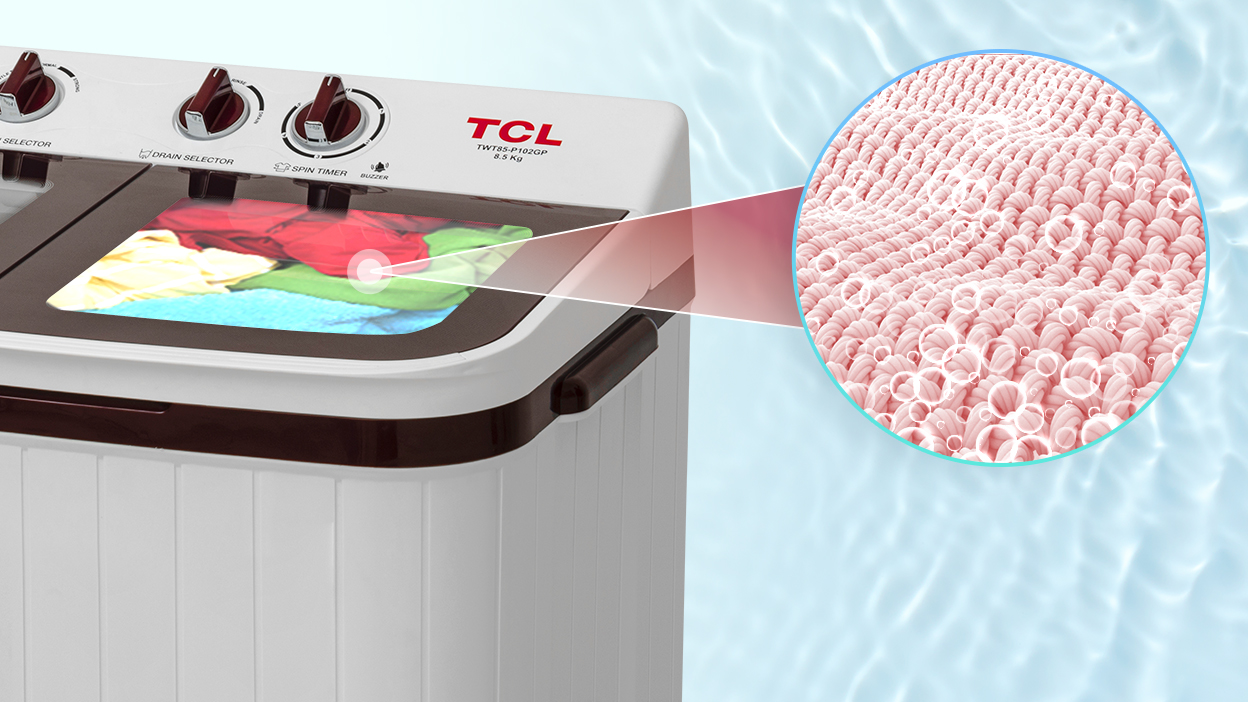 TCL 8.5 KG Semi Automatic Washing Machine - TCL India