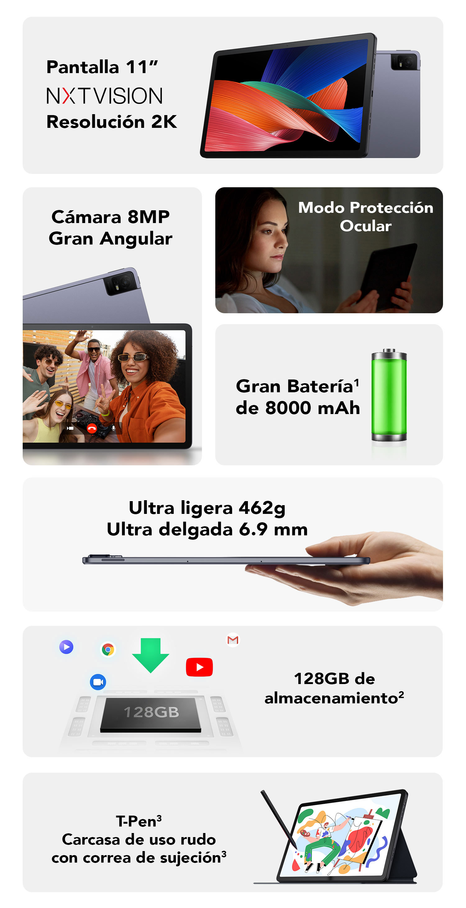 TCL TAB 11 con pantalla NXTVISION 2K de 11" - Tabletas | TCL Latinoamérica