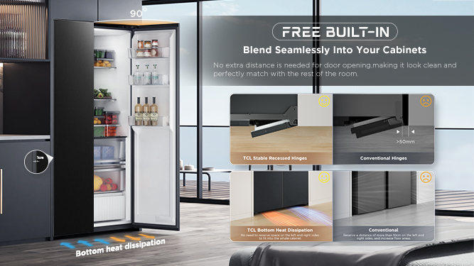 Free Built-in Series Refrigerator TRF-INV650SBSB - TCL Philippines