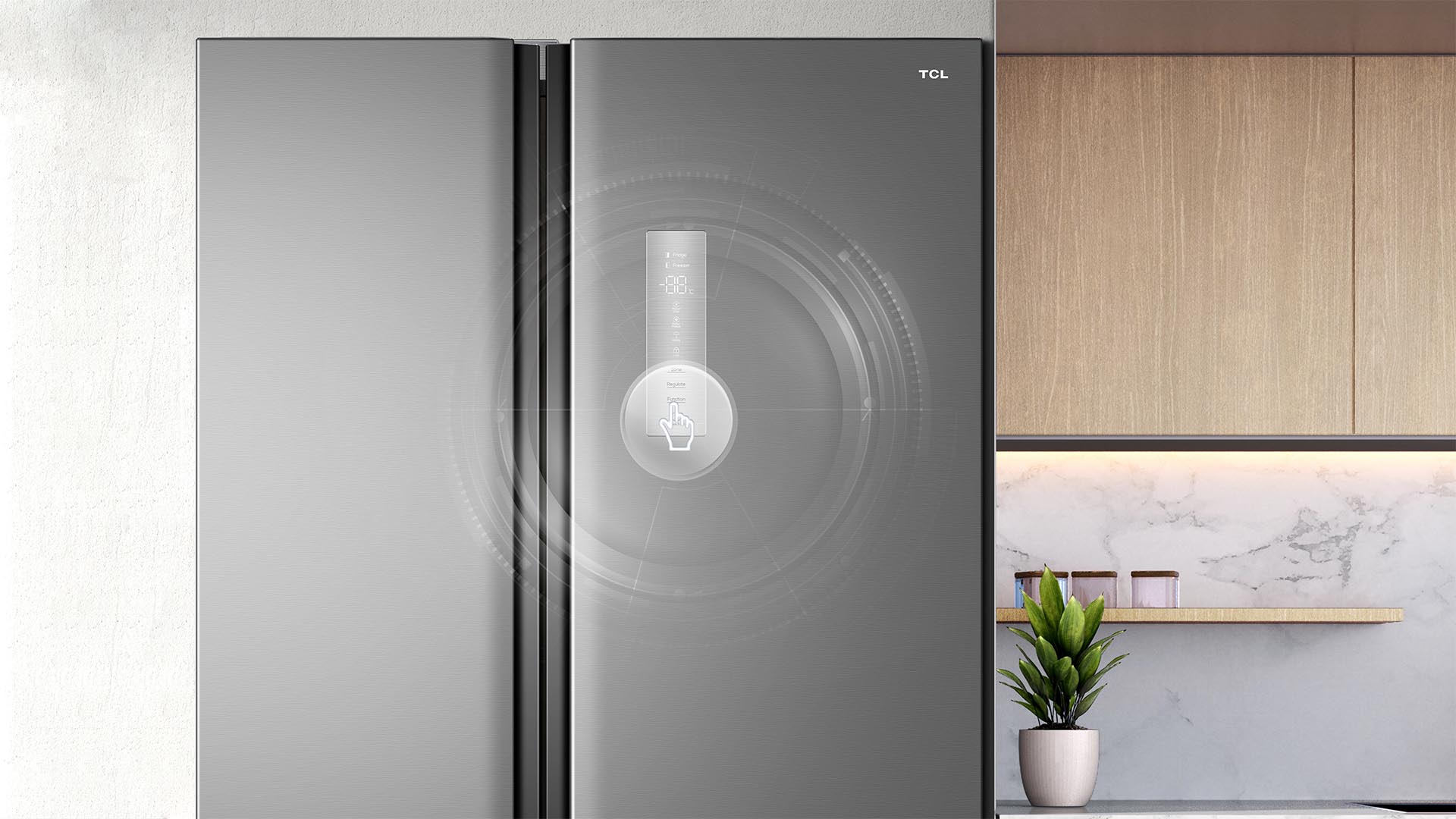 Refrigrator-P520SB Heladera de dos puertas Side by Side | TCL Paraguay / Spanish