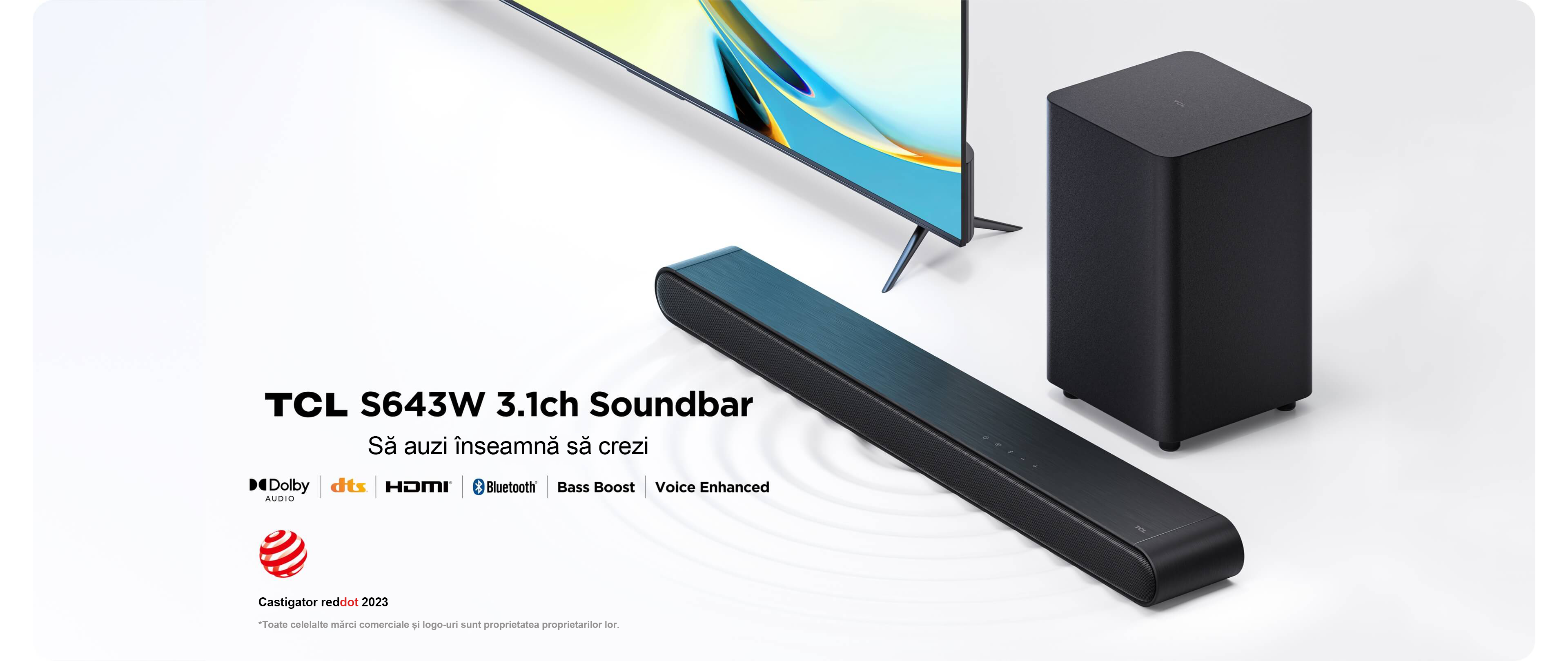 TCL S643W 3.1ch Soundbar | TCL România