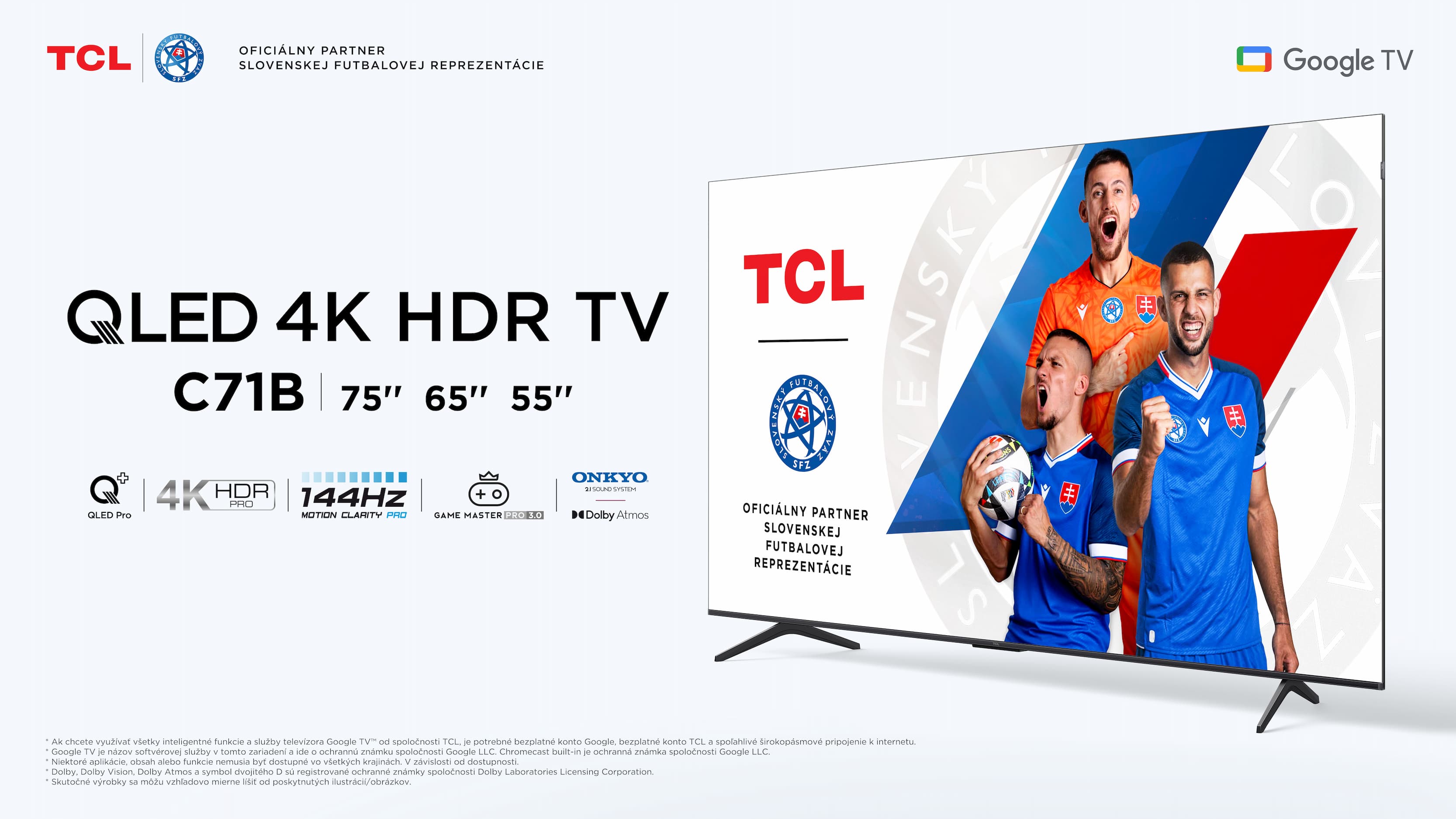 4K 144HZ QLED TV 85/75/65/55 inches - C71B - TCL Slovensko