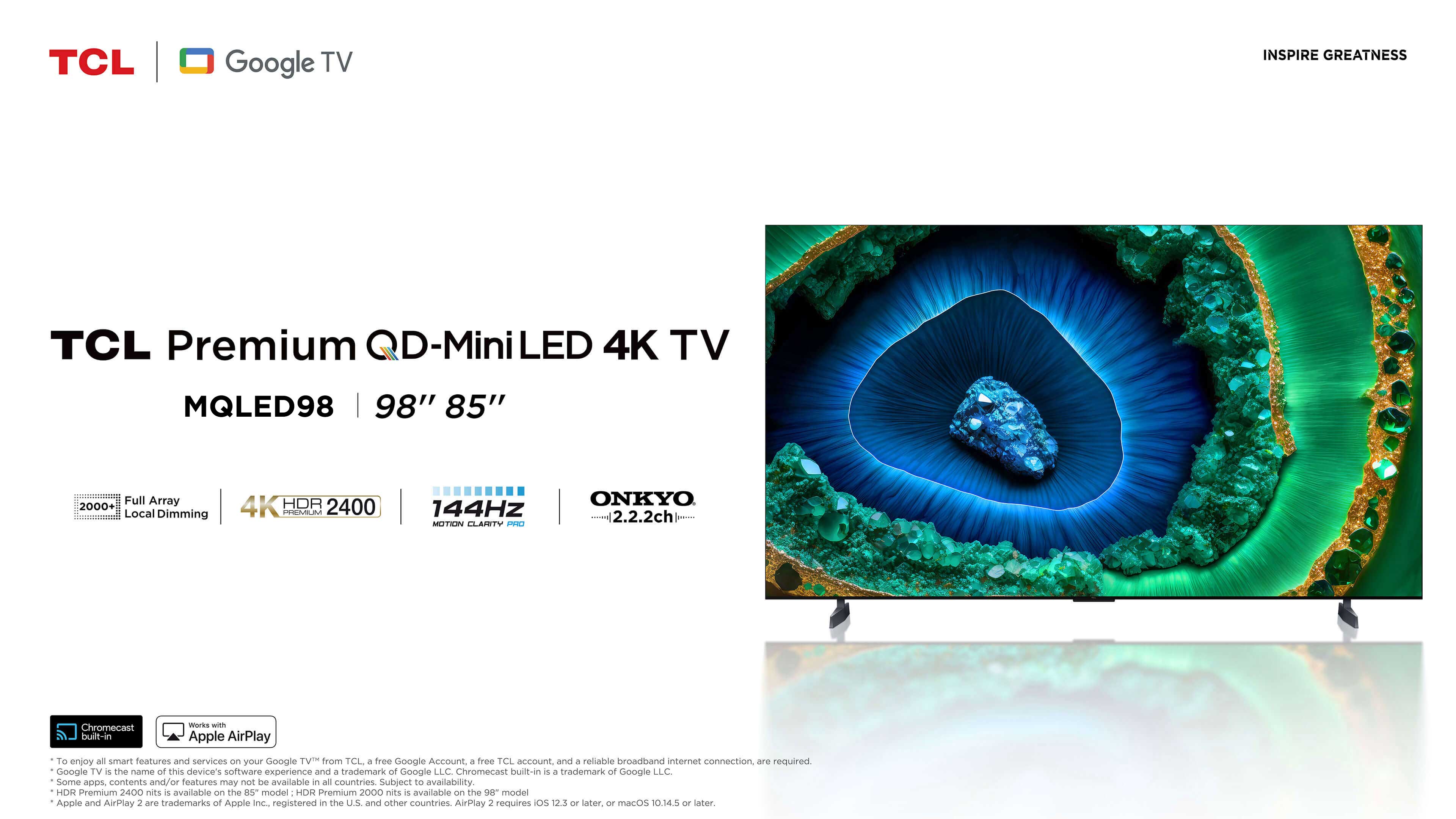 TCL MQLED98 Premium QD-Mini LED 4K TV | TCL Switzerland
