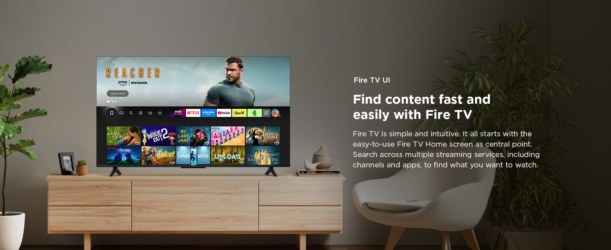 TCL T6C-UK 4K QLED TV with Fire TV-TCL UK