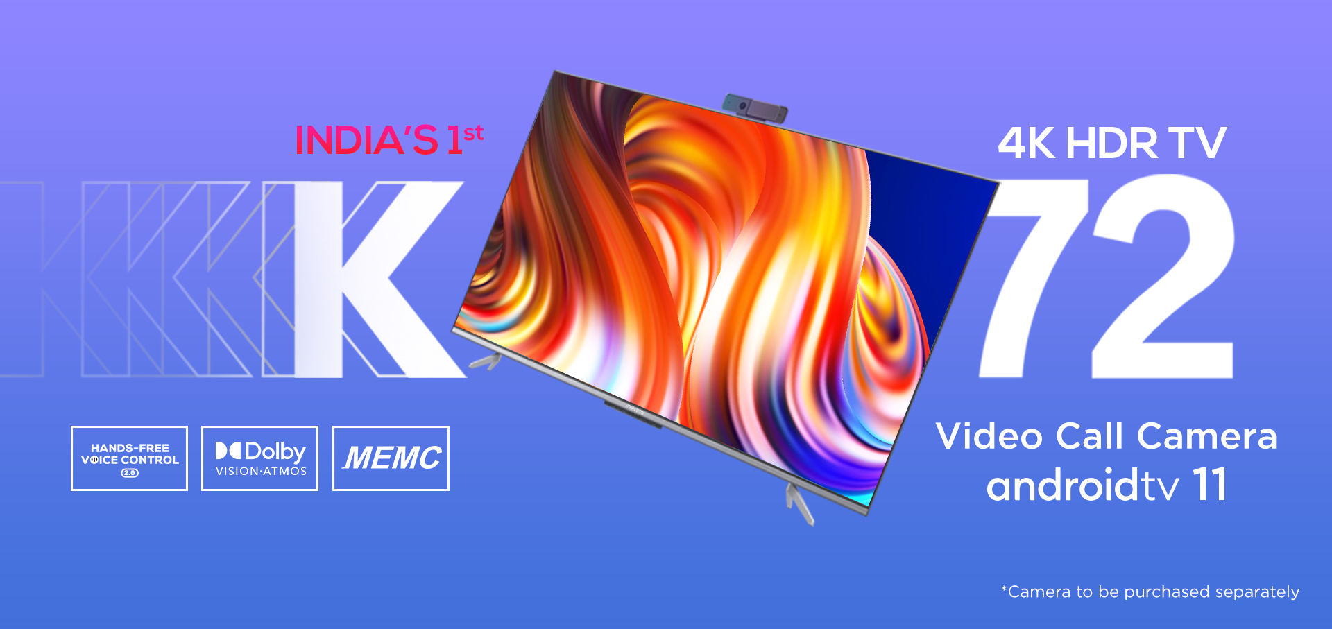 Explore K72 TVs 4K Video Call Android 11 TV Online - iFFALCON India